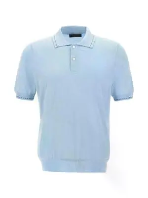 GRAN SASSO Short-sleeve Polo Shirt - Blue