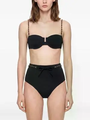 Zimmermann Roselight High-waist Bikini Bottom - Black