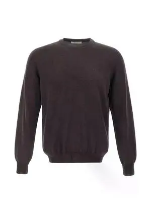 KANGRA Crew-neck Long-sleeve Sweater - Brown
