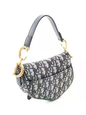 Dior Oblique Jacquard Saddle Shoulder Bag - Neutrals