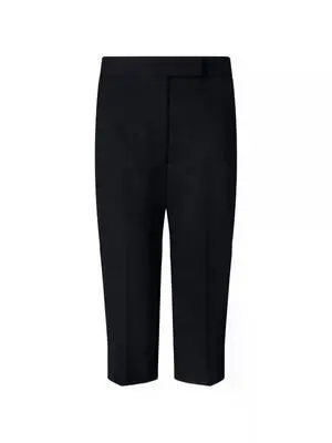 Thom Browne Hopsack Suiting Cropped Trousers - Black