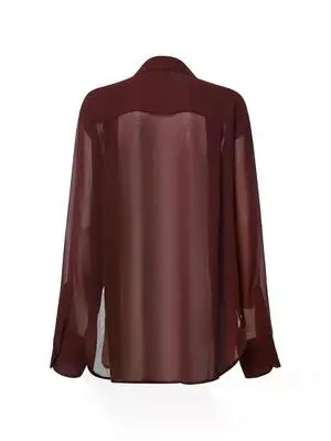 THE FRANKIE SHOP Peri Georgette Sheer Button-up Shirt