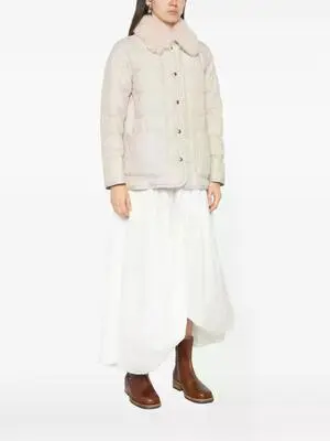 Moncler Shearling-collar Quilted Jacket