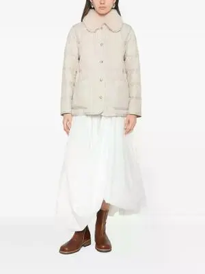 Moncler Quilted Shearling Collar Jacket