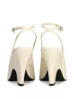 Schutz Patent Leather Open-toe Pumps With Buckled Ankle Strap