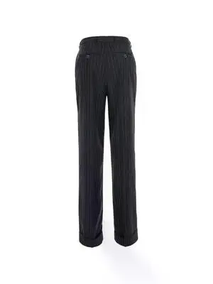 SEMICOUTURE Lola Pinstripe-pattern Turn-up-cuff Trousers