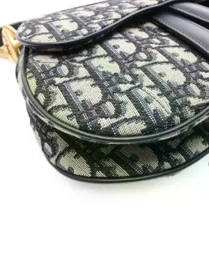 Dior 2010s Saddle Oblique Monogram Mini Tote Bag - Blue