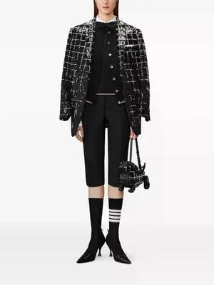 Thom Browne Rwb Stripe Ribbed Top