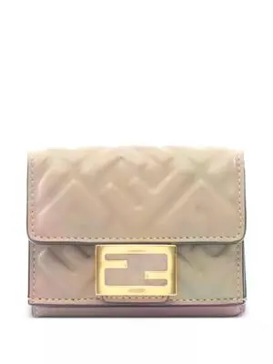 Fendi 2020s Ff Logo Trifold Wallet - Neutrals
