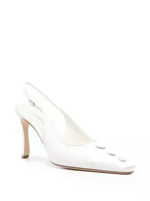 Manolo Blahnik Alexa Button-embellished Slingback Pumps