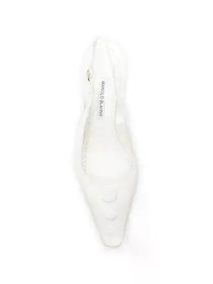 Manolo Blahnik Alexa Button-embellished Slingback Pumps