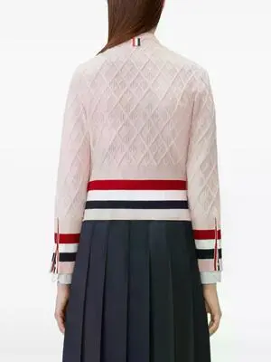 Thom Browne Argyle Pointelle Cardigan