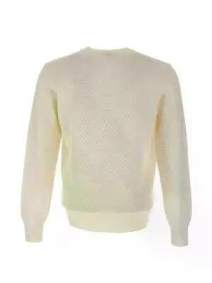 KANGRA Bubble-stitch Knit Sweater - White