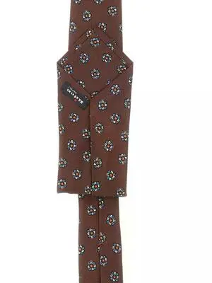 Kiton Floral-pattern Silk Tie