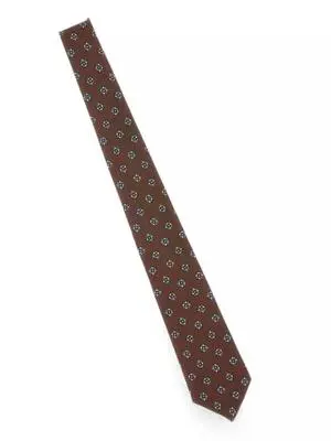 Kiton Floral-pattern Silk Tie