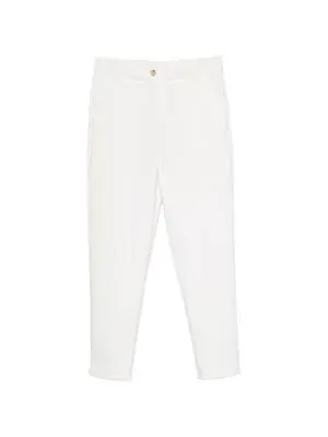 Max Mara Feroce Split-hem Tapered-leg Trousers - White