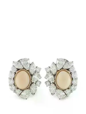 LB EXCLUSIVE Pearl And Diamond Earrings - Silver
