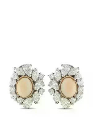 LB EXCLUSIVE Pearl And Diamond Earrings - Silver