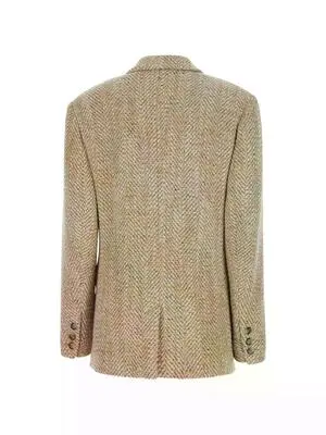 MARANT ETOILE Parly Herringbone-knit Single-breasted Blazer