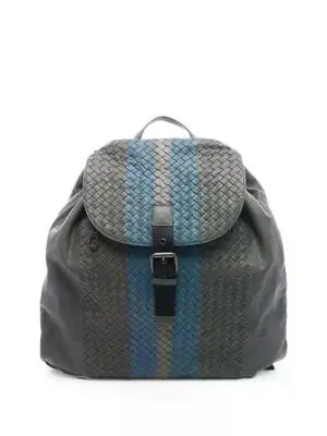 Bottega Veneta 2000s Intrecciato Buckle-fastening Backpack - Grey