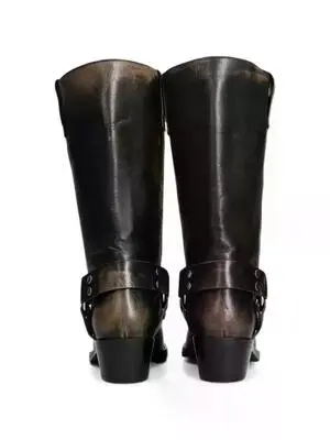 Paris Texas Faded-effect Harness Boots