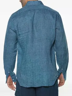 MC2 SAINT BARTH Pamplona Flower-print Linen Shirt - Blue