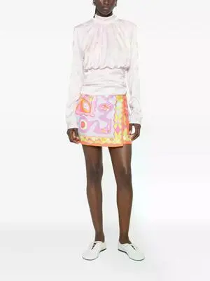 Emilio Pucci Iride Print Silk Mini Skirt