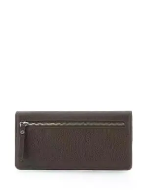 GIANNI CHIARINI Grain Pebbled Leather Wallet - Brown