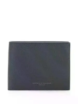 GIANNI CHIARINI Logo-stamp Leather Wallet - Blue