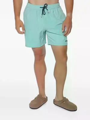 MC2 SAINT BARTH Comfort Logo-embroidered Drawstring Swim Shorts - Blue