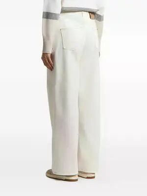 Peserico Pleat-detail Wide Leg Jeans