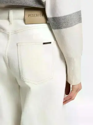 Peserico Pleat-detail Wide Leg Jeans