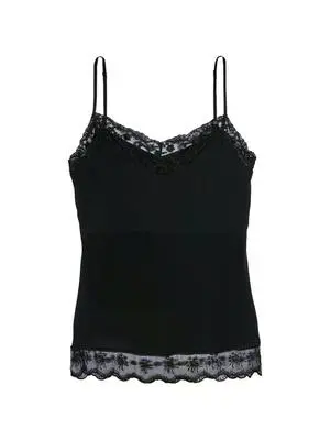 Simone Rocha Lace-trim Cami Top - Black