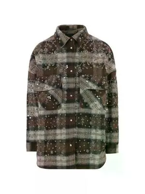 Stella McCartney Embroidered Check Jacket - Brown