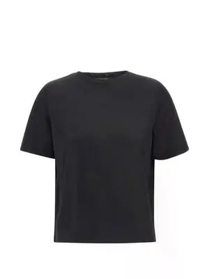 GRAN SASSO Crew-neck Short-sleeve T-shirt - Black