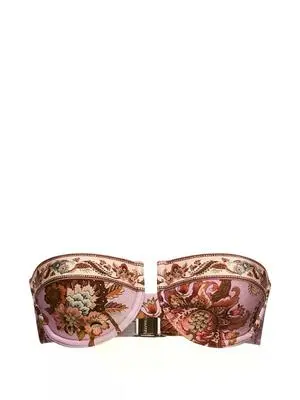 Zimmermann Aster Balconette Bandeau Bikini Top - Pink