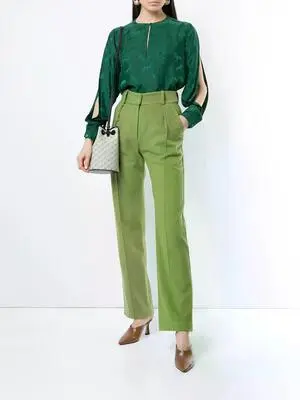 Stella McCartney Horse-jacquard Blouse - Green