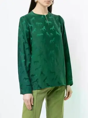 Stella McCartney Horse-jacquard Blouse