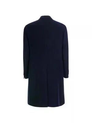 Tagliatore Double-breasted Peak-lapel Coat - Blue