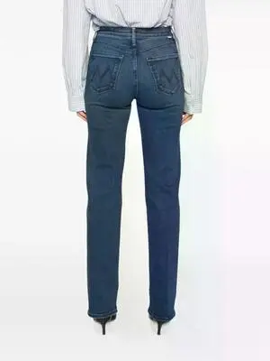 MOTHER Kick It Zip-up Straight-leg Jeans