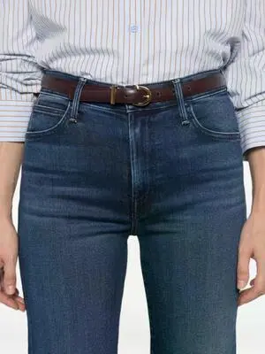 MOTHER Kick It Zip-up Straight-leg Jeans