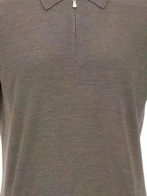 GRAN SASSO Half-zip Short-sleeve Polo Shirt