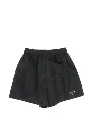 Prada 2010s Re-nylon Logo Shorts - Black