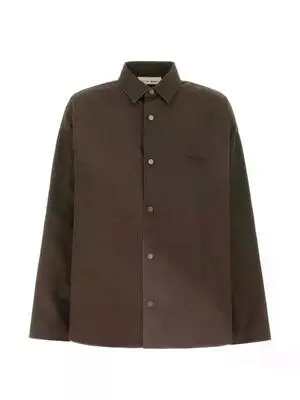 Fear Of God Logo-embroidered Overshirt - Brown