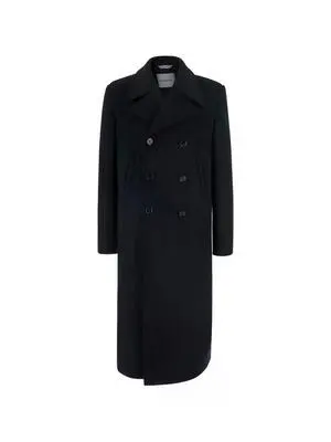 Balenciaga Double-breasted Buttoned Coat - Black