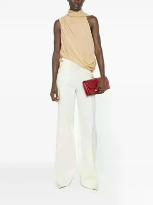 Max Mara Button-embellished Wide-leg Trousers - Neutrals