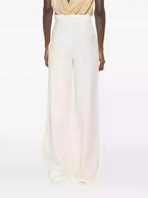 Max Mara Button-embellished Wide-leg Trousers - Neutrals