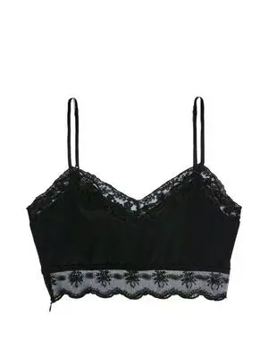 Simone Rocha Lace-trim Negligee Bralette - Black