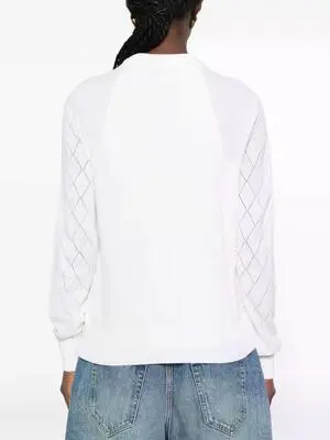 Balmain Long Sleeve Button-front Cardigan - White