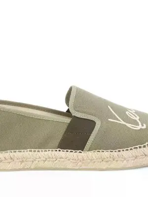 Kenzo Logo-embroidered Canvas Espadrilles